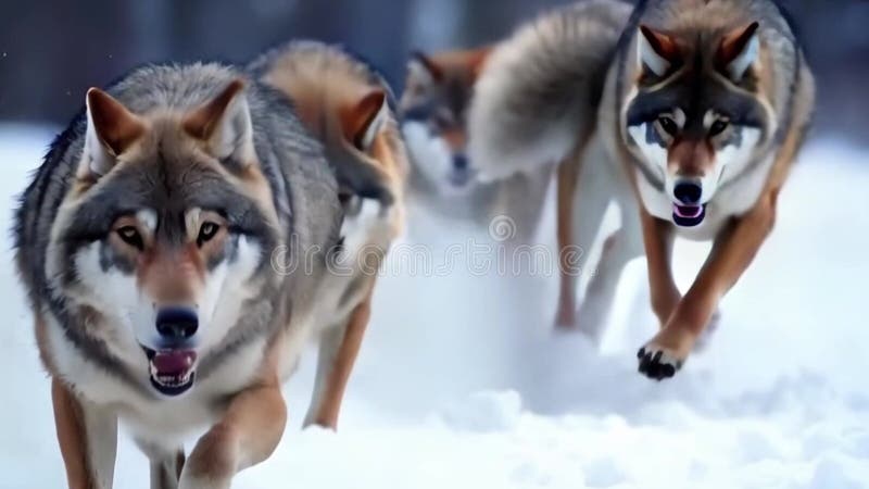 Highlight Wolves Agility and Grace in Nature Stock Footage - Video of ...