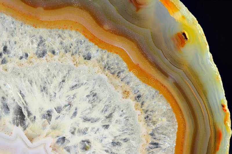 Drawing on a cut of agate stock image. Image of iridescent - 16890133