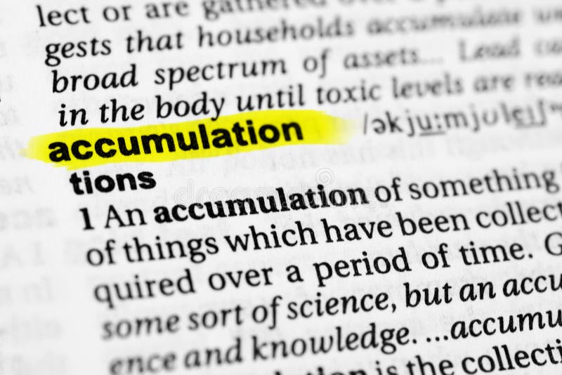Highlighted English Word `accumulation` and Its Definition in the ...