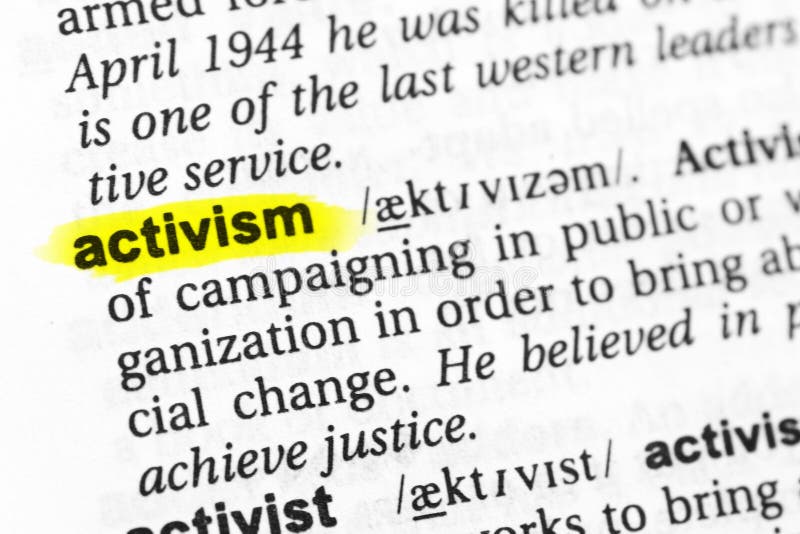Highlighted English Word `activism` and Its Definition in the ...
