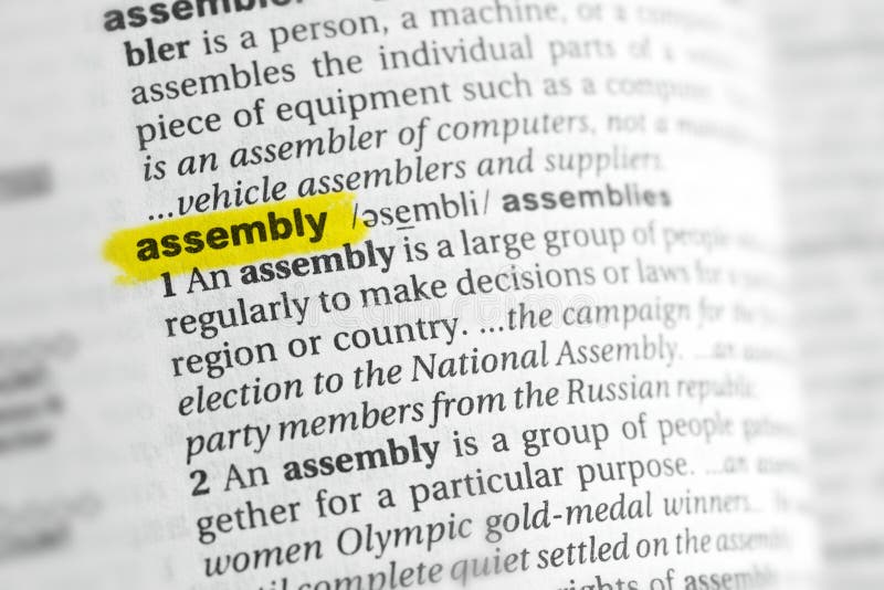 Assembly Word Cloud Hand Writing Concept Stock Image - Image of ...