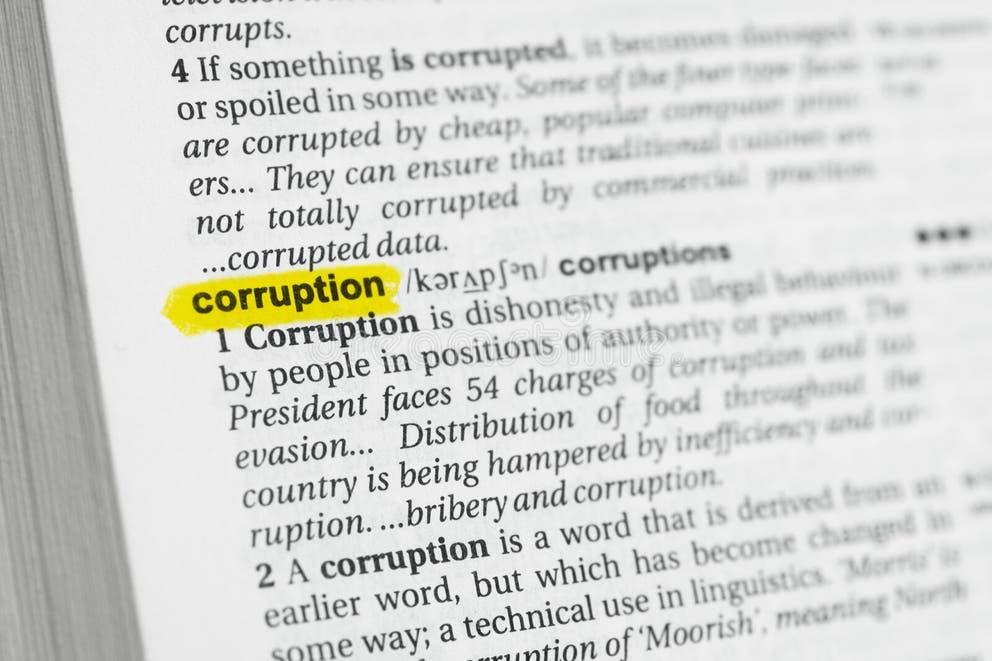 Highlighted English Word & X22;corruption& X22; and Its Definition at ...