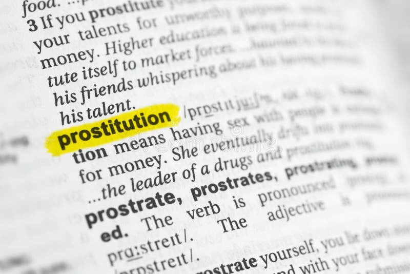 Highlighted English Word Prostitution And Its Definition At The