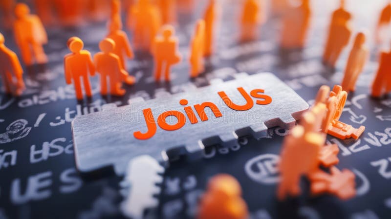 Highlighted Join Us Key for Teamwork Concept Stock Illustration ...