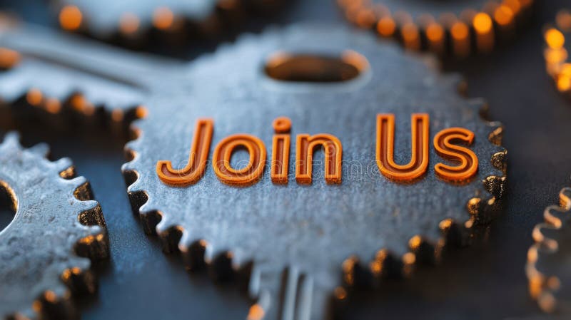 Highlighted Join Us Key for Teamwork Concept Stock Image - Image of ...