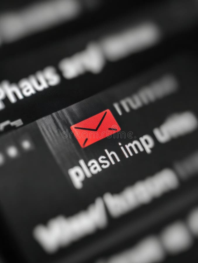 Highlighted Phishing Email in Digital Inbox Against a Low Contrast ...
