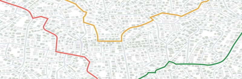 Highlighted Routes with Multiple Alternatives on City Map for Projects ...