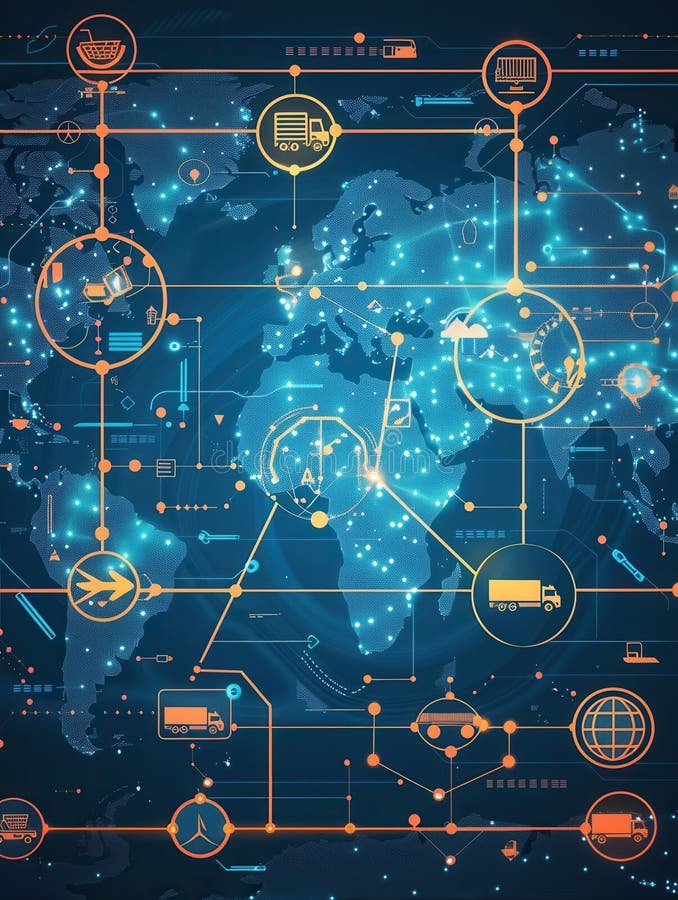 Highlighted Routes Showcase the Interconnected Global Transport Network ...