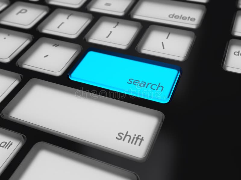 Highlighted search button stock photo. Image of global - 33834034