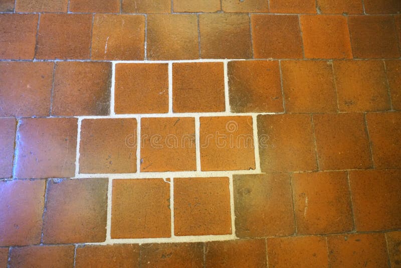 Highlighted Square Tiles of a Brick Wall Stock Image - Image of design ...