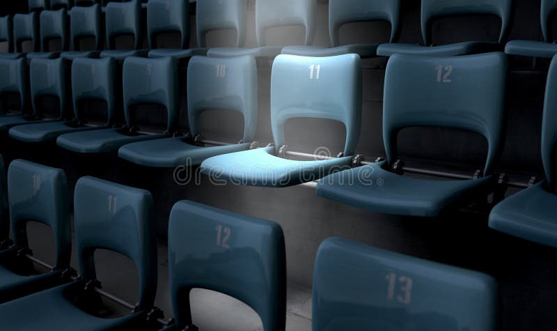 Numbered Stadium Seats stock illustration. Illustration of numbered ...