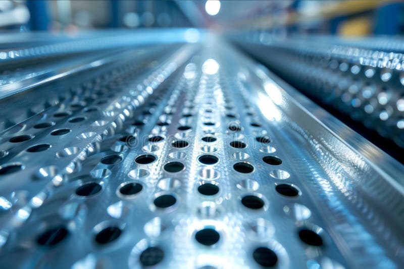 Highlighted Texture of Galvanized Steel in Manufacturing, with Focus on ...