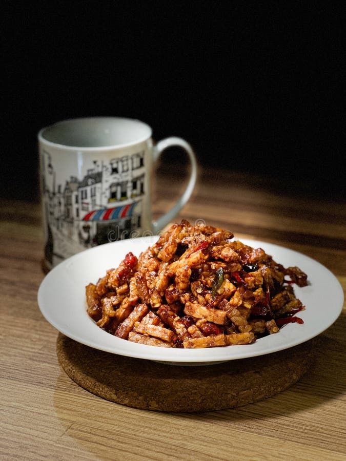 Highlighted Traditional Dish from Java, Called Tempe Orek Stock Image ...