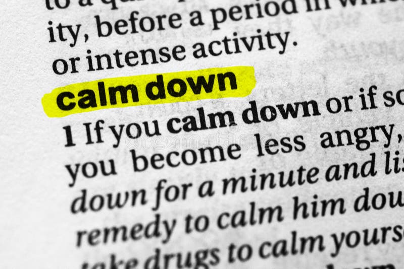 Word Calm on Moss, Green Grass Background. Top View. Copy Space. Banner ...