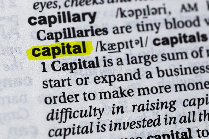 Highlighted Word Capital Concept and Meaning Stock Photo - Image of ...