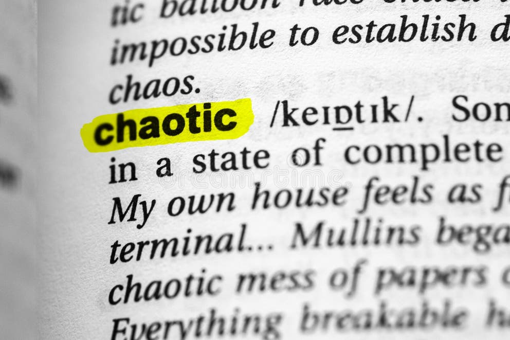 Highlighted Word Chaotic Concept and Meaning Stock Image - Image of ...