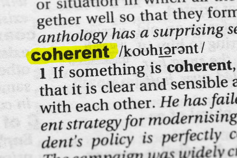 Highlighted Word Coherent Concept And Meaning Stock Photo - Image of ...
