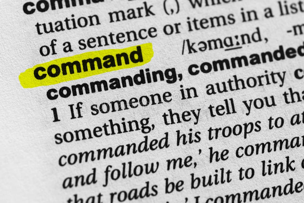 Highlighted Word Command Concept and Meaning Stock Photo - Image of ...