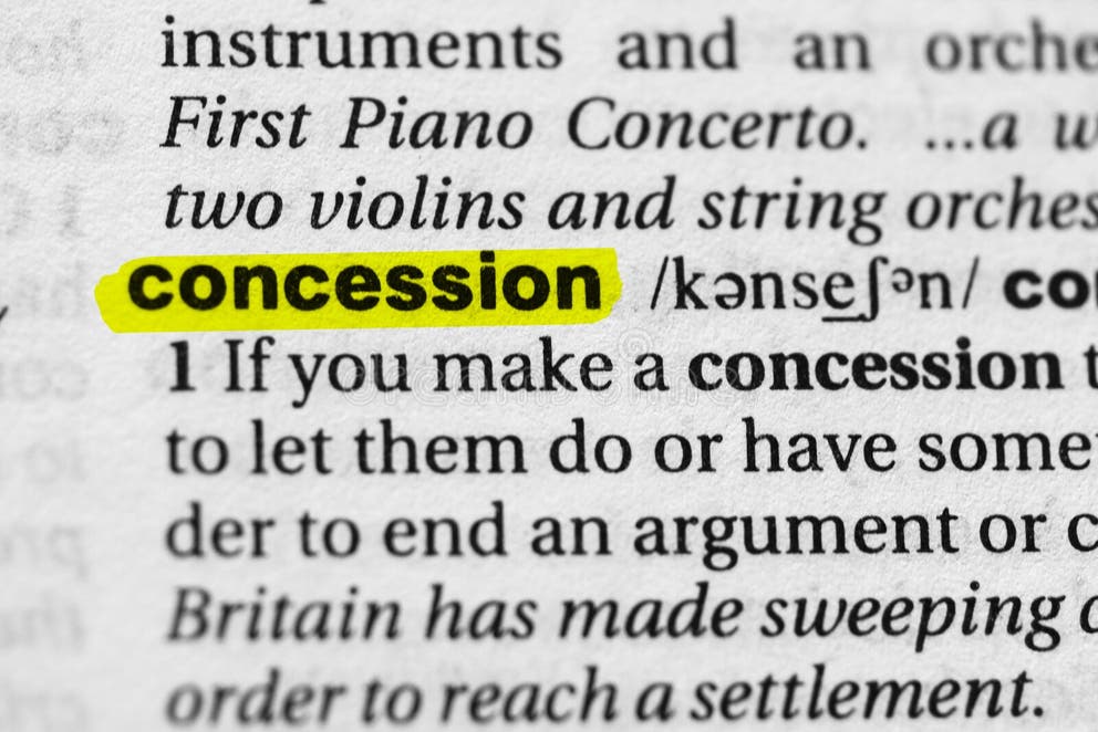 Highlighted Word Concession Concept and Meaning Stock Image - Image of ...
