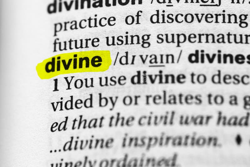 Highlighted Word Divine Concept and Meaning Stock Photo - Image of ...