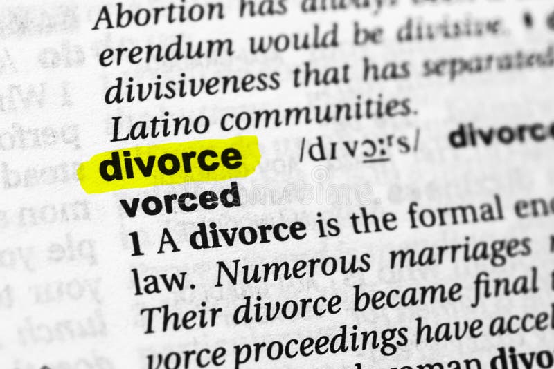Highlighted Word Divorce Concept and Meaning Stock Image - Image of ...