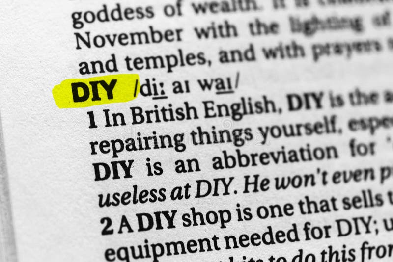 Highlighted Word DIY Do it Yourself Concept and Meaning Stock Image ...