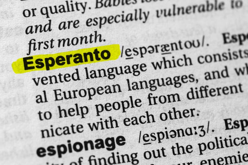 Highlighted Word Esperanto Concept and Meaning Stock Photo - Image of ...