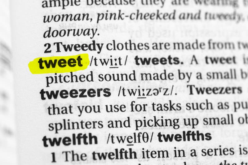 Tweet Concept Metal Letterpress Word in Drawer Stock Photo - Image of ...