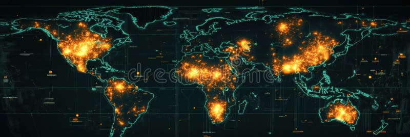 Global Map Showcasing Zones of Viral Spread Across Continents and ...