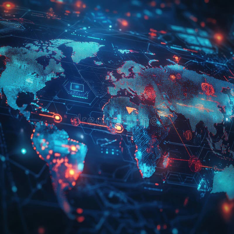 World Map Illustrating Highlighted Zones of Viral Spread and Data ...