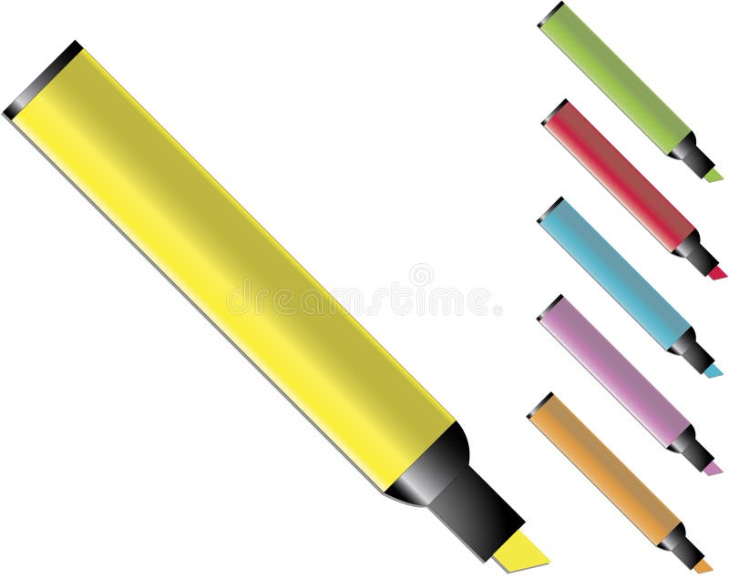 Highlighter vector illustratie. Illustration of grunge - 12687349