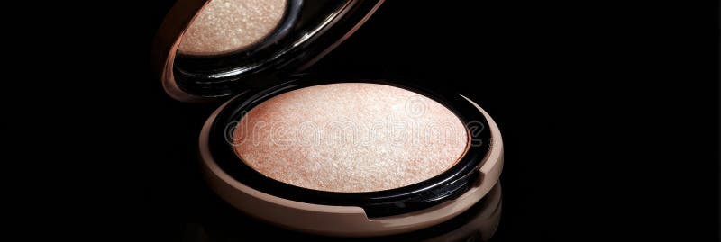 Glamorous Glow of Highlighter Compact in Spotlight Showcasing Untouched ...