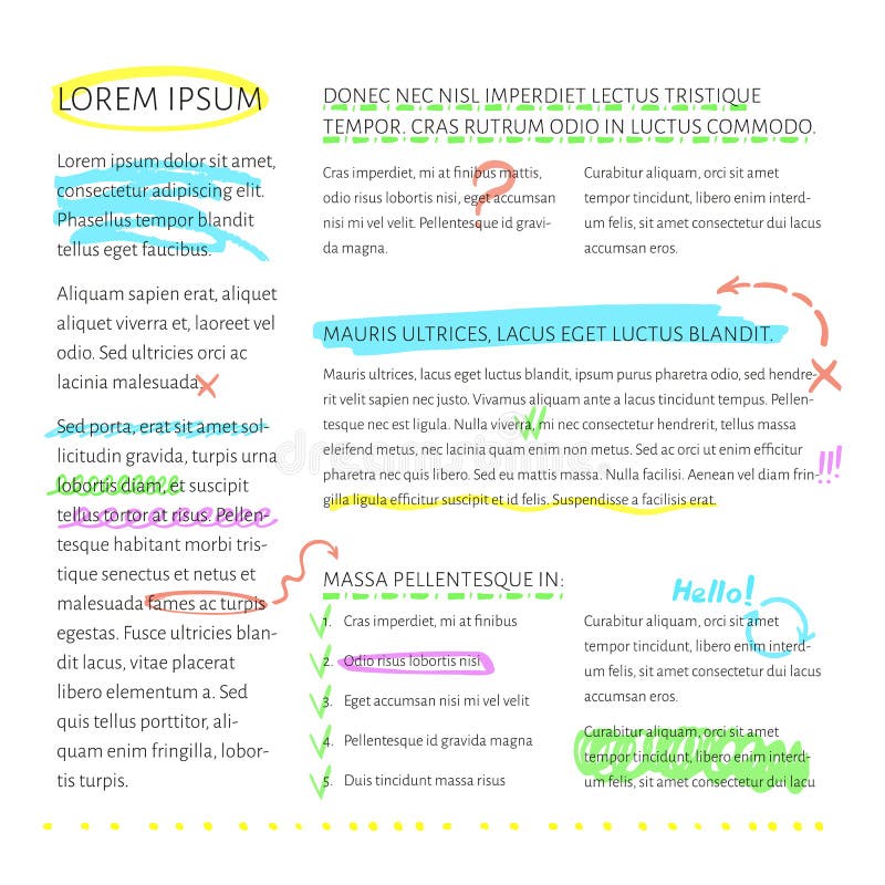 Highlighter Elements Collection Stock Vector - Illustration of design ...