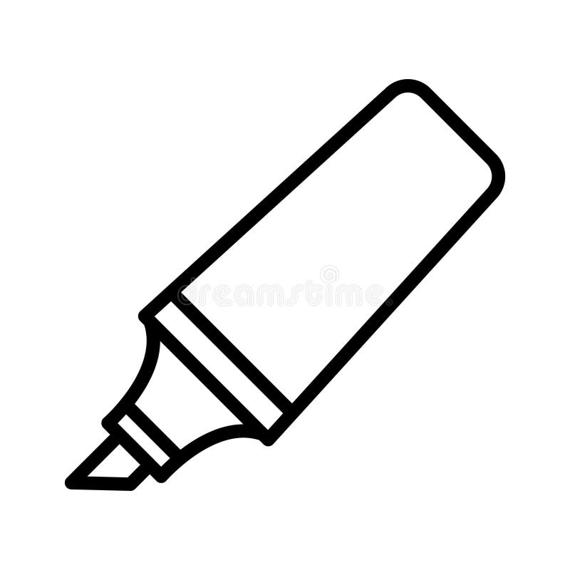 Highlighter, Highlight, Marker, Stationery Fully Editable Vector Icon ...