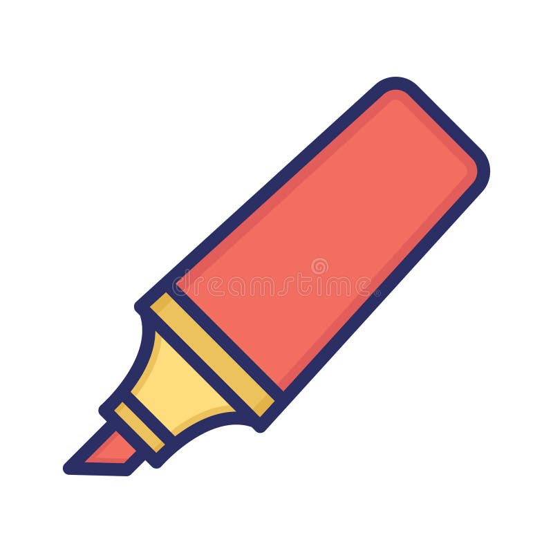 Highlighter, Highlight, Marker, Stationery Fully Editable Vector Icon ...