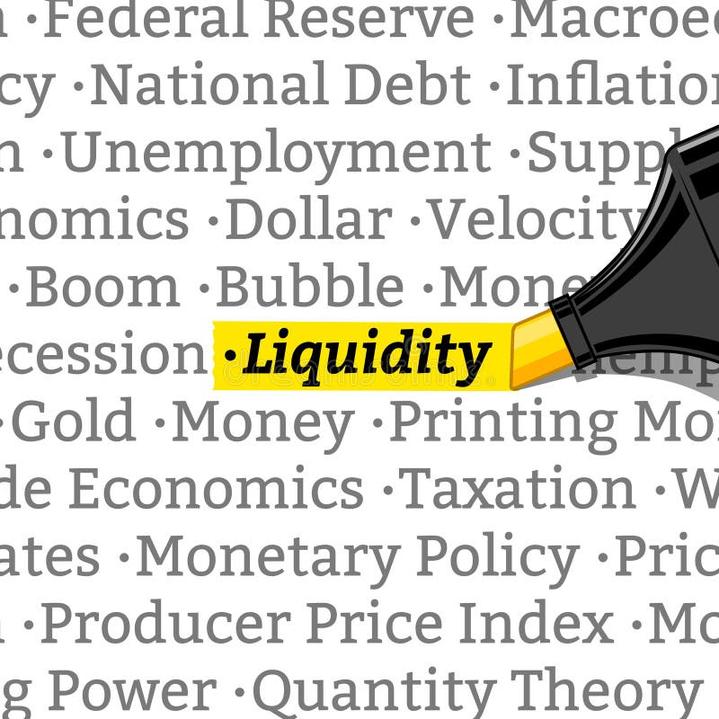 Highlighter Highlights the Word Liquidity Vector Stock Vector ...