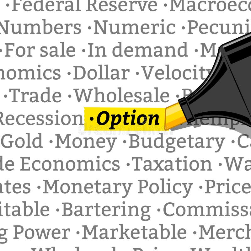 Highlighter Highlights the Word Option Raster Stock Illustration ...