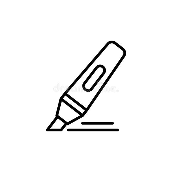 Highlighter Icon Set Office Supply Illustrations for Education and Work ...