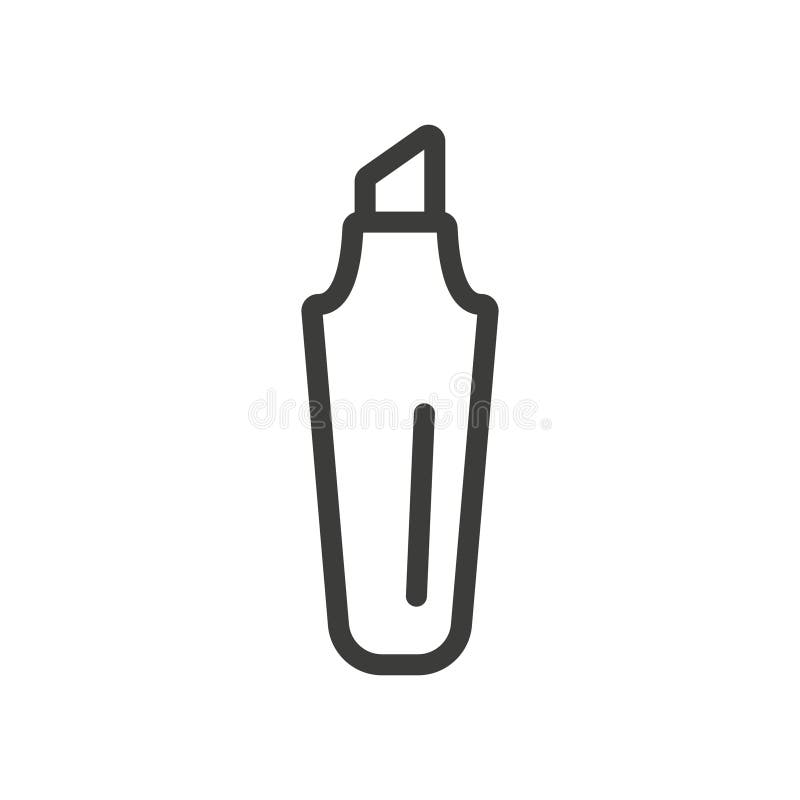 Highlighter Icon Simple Outline Vector Logo Stock Vector - Illustration ...