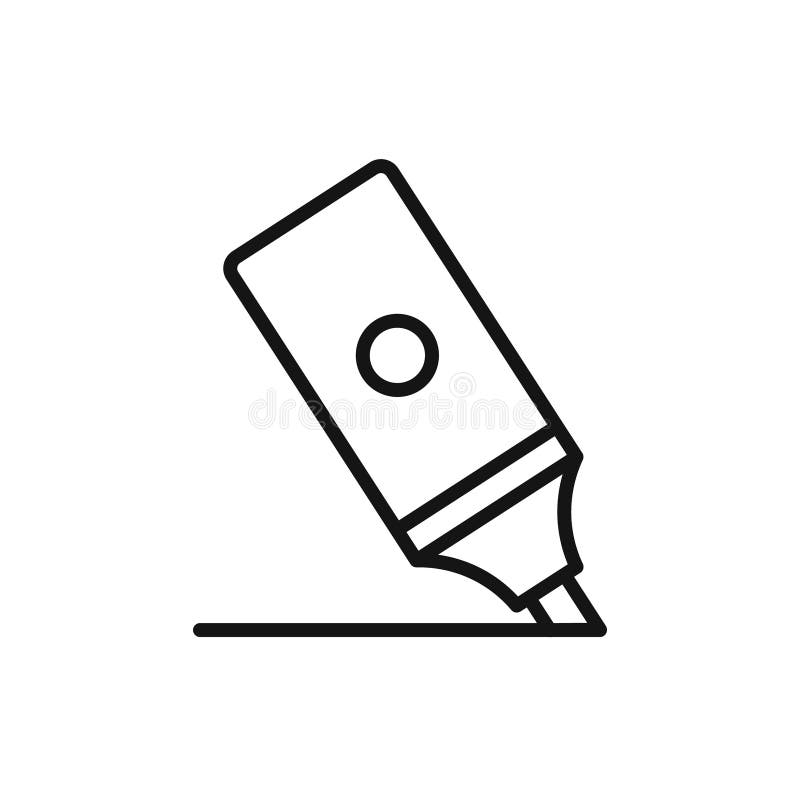 Highlighter Icon Thin Line Flat Illustration Stock Illustration ...