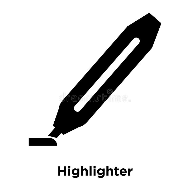 Highlighter Icon Vector Isolated on White Background, Logo Concept of ...