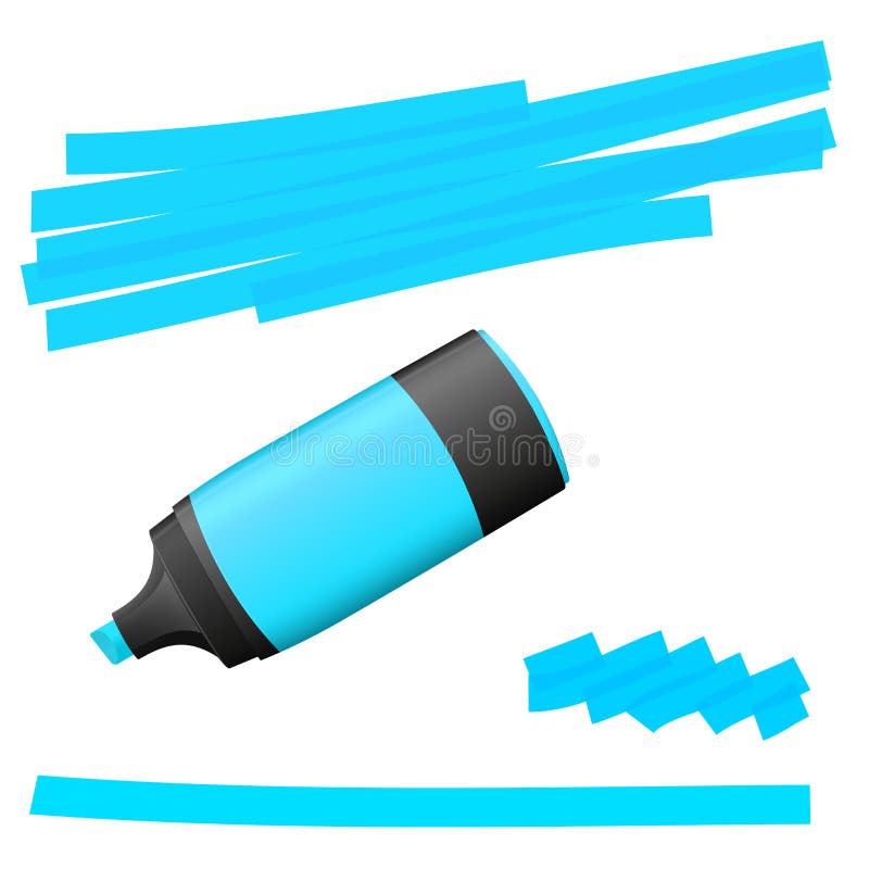 Highlighter with markings stock vector. Illustration of office - 86223292