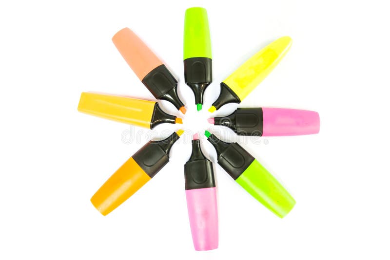 Highlighter pen stock image. Image of closeup, marker - 45082273