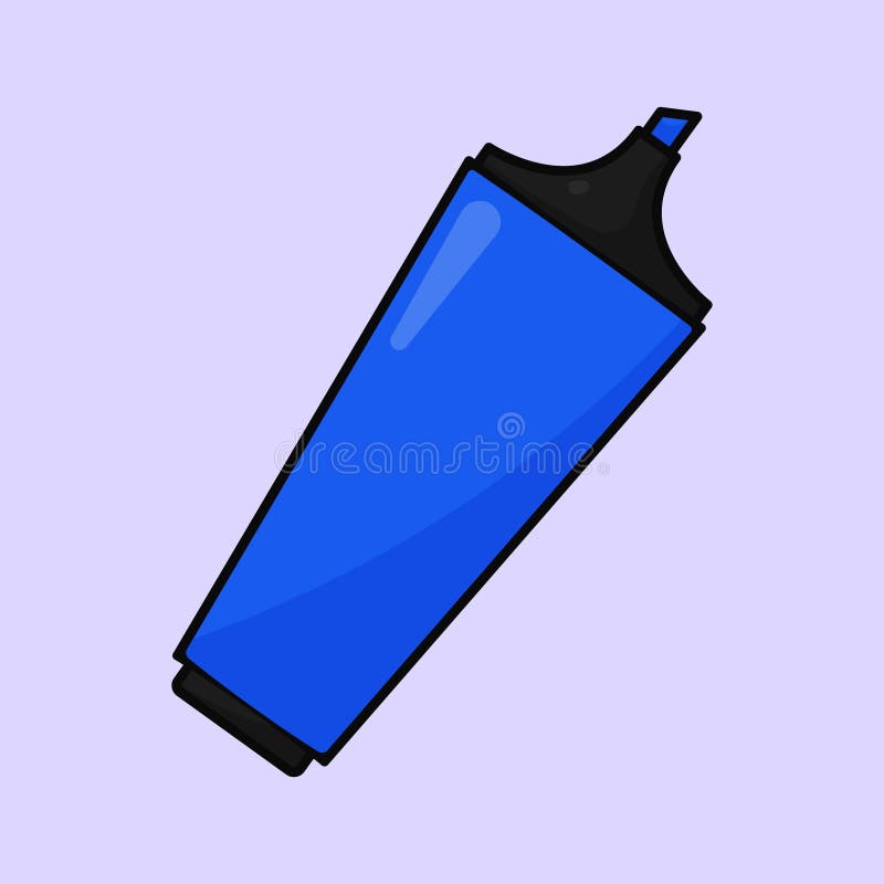 Highlighter Pen Vector Illustration Icon School Office Stationery ...