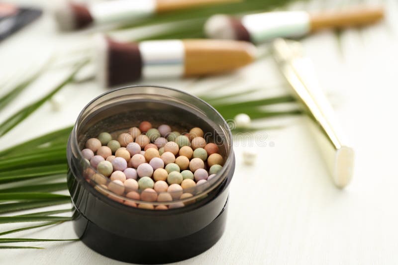 Highlighter on Table. Decorative Cosmetics Stock Photo - Image of ...