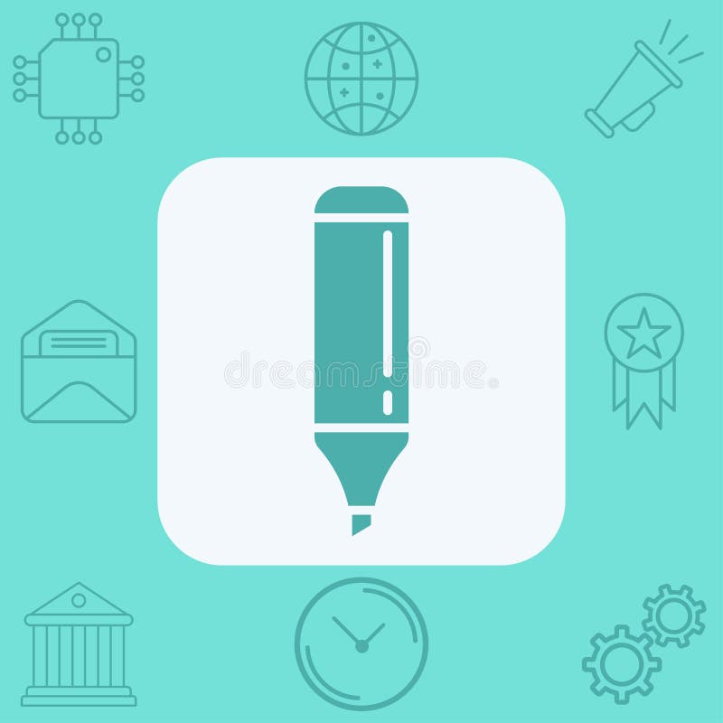 Highlighter Vector Icon Sign Symbol Stock Vector - Illustration of ...