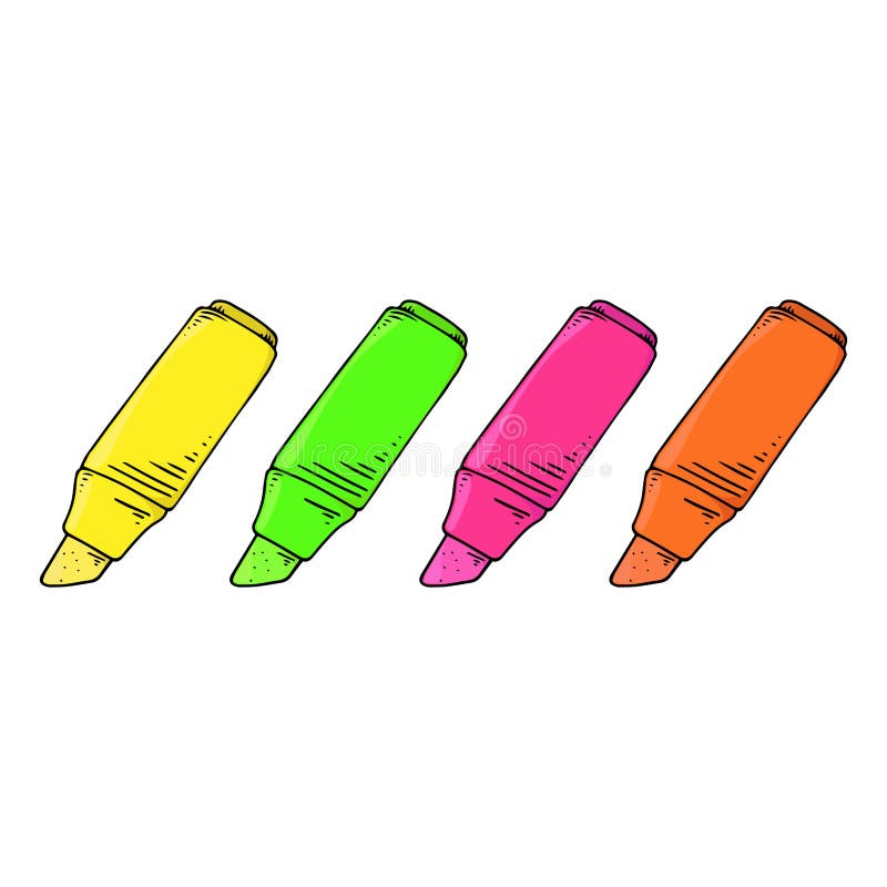 Marker Icon. Highlighter. Vector Illustration of a Highlighter, a ...