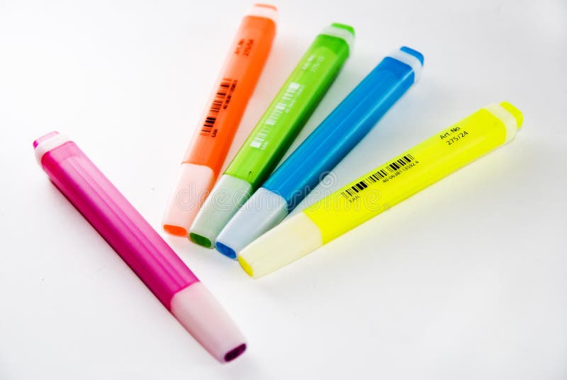 Highlighters stock image. Image of colour, education, homework - 2729503