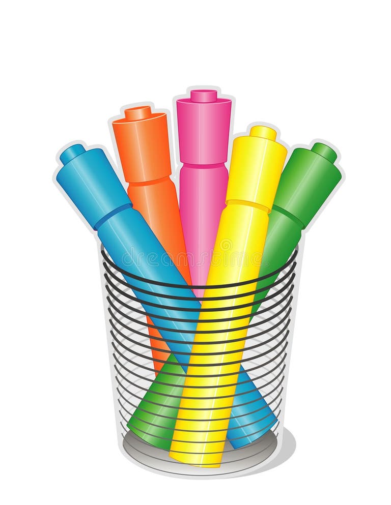 Highlighters Illustration Stock Illustrations – 909 Highlighters ...