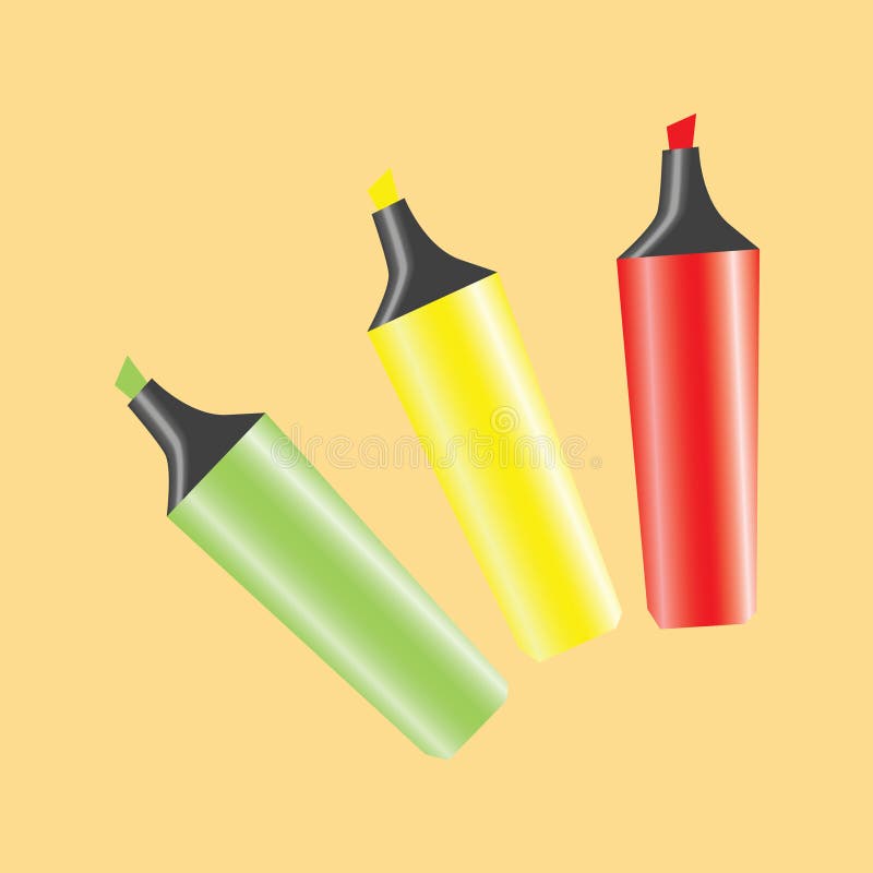Highlighters Stock Illustrations – 417 Highlighters Stock Illustrations ...